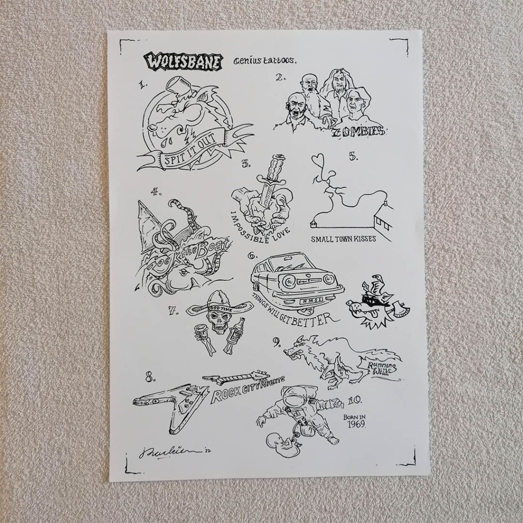 Genius A3 Tattoo Sheet – Wolfsbane